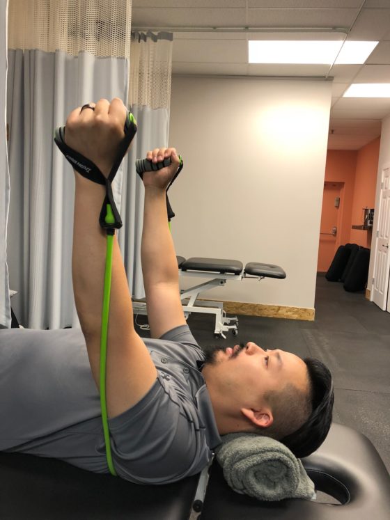 Supine Serratus Punches - Zen Physiotherapy